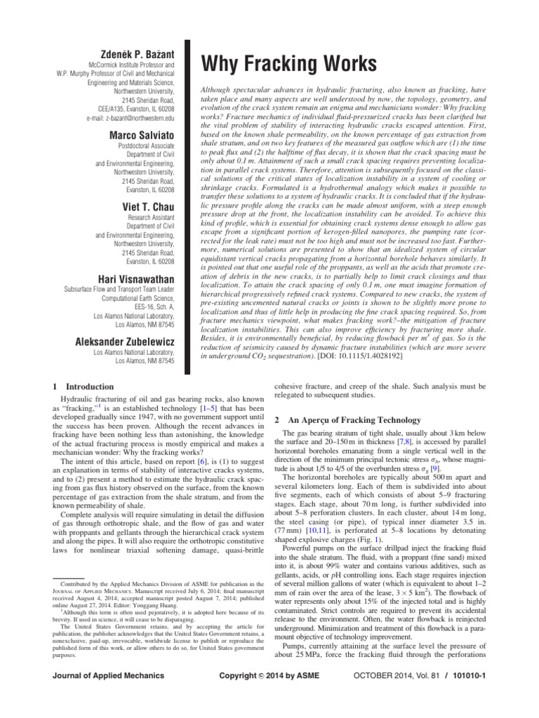 Bazant Fracking | PDF