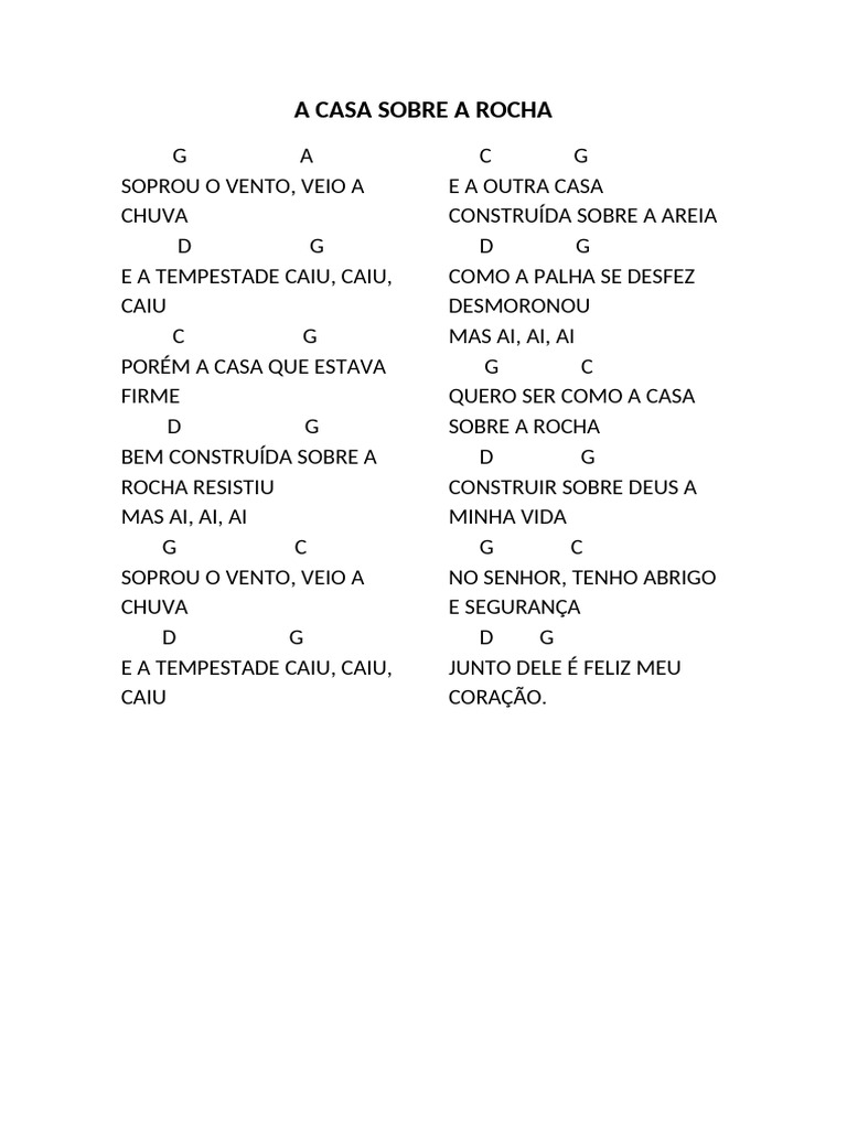 A Casa Sobre A Rocha | PDF