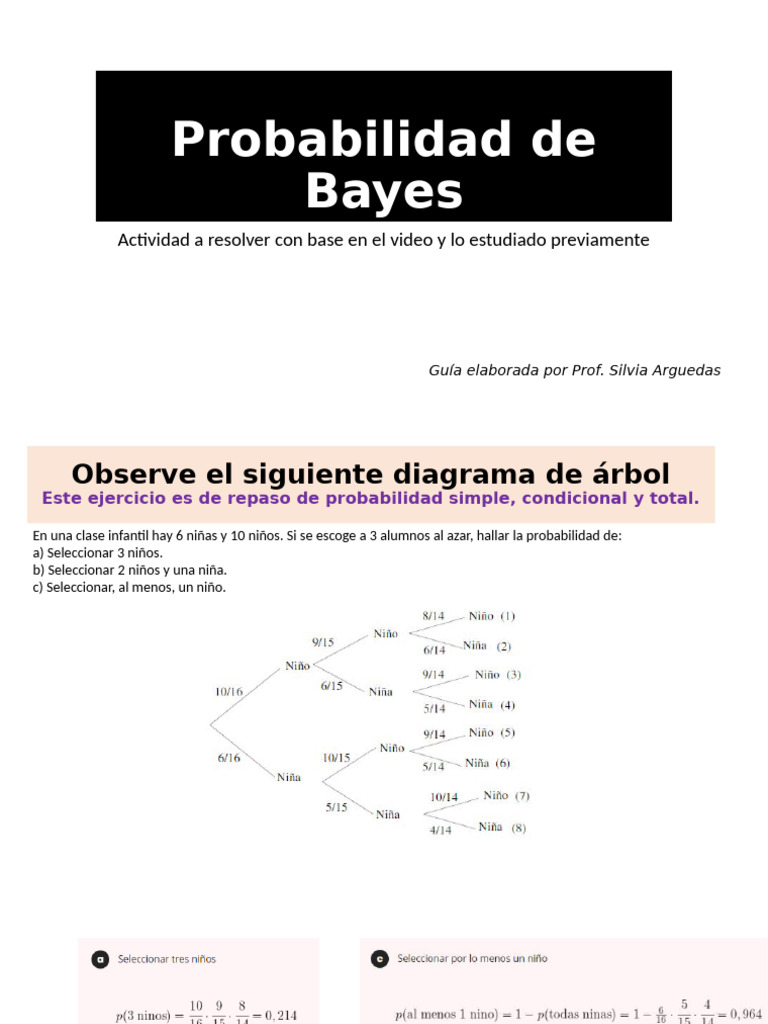 Guía de Trabajo Sobre Probabilidad de Bayes | PDF