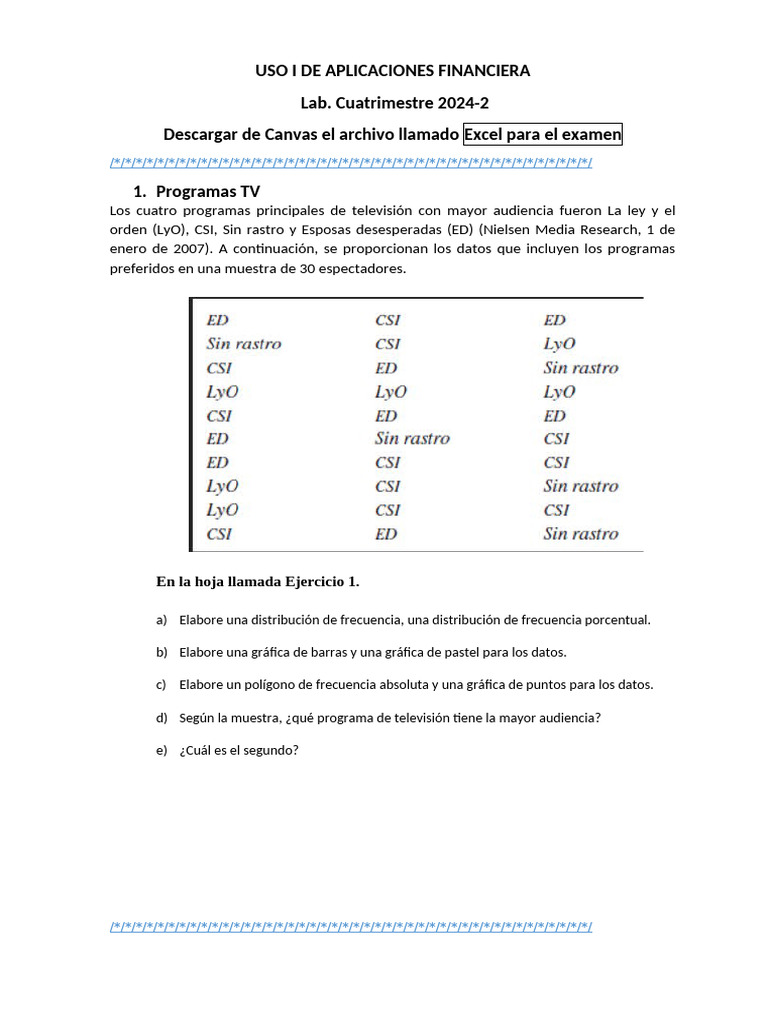 Ejercicios Prácticos PP. | PDF