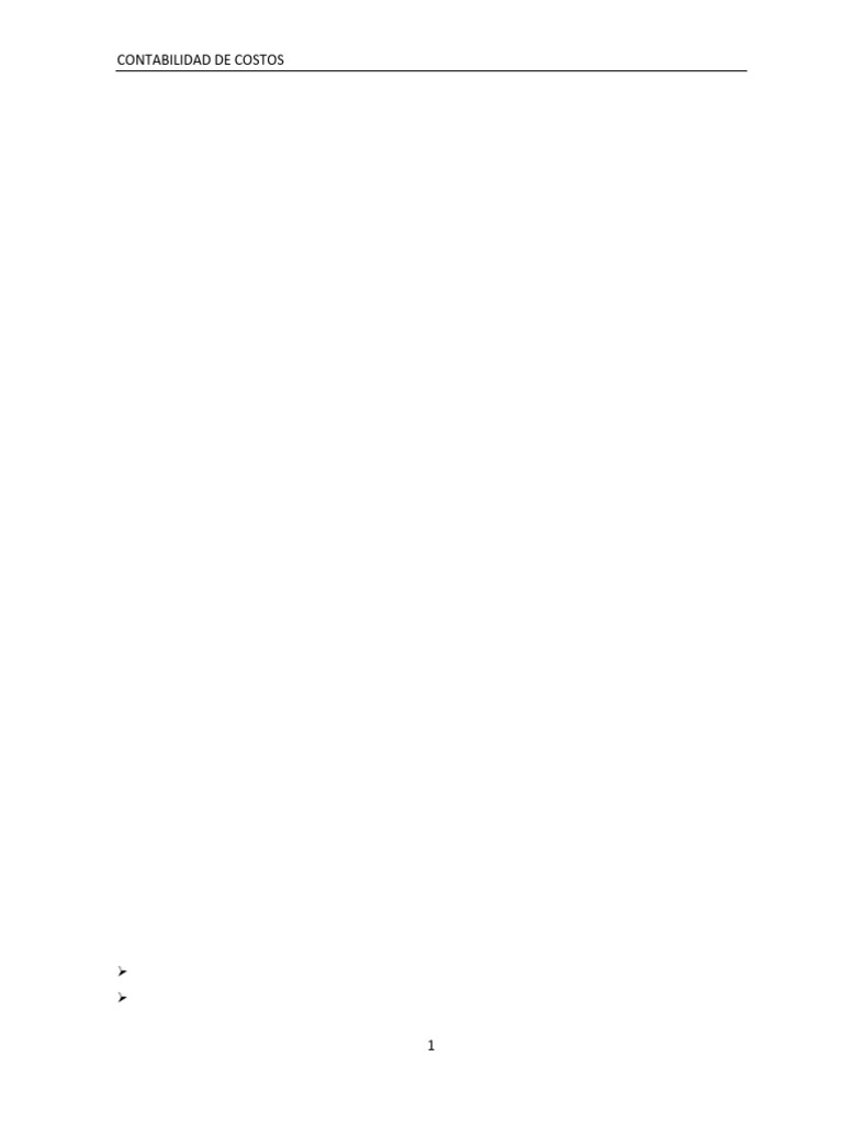 Unidad I La Contabilidad de Costos | PDF