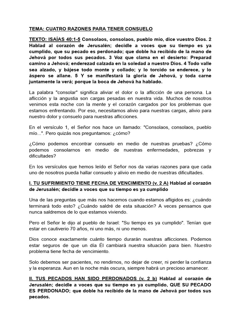 CUATRO-RAZONES-PARA-TENER-CONSUELO | PDF