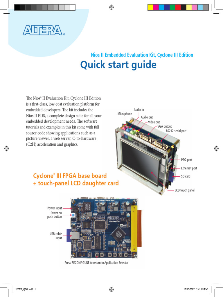 Niosii Eval Quick Start Guide | PDF
