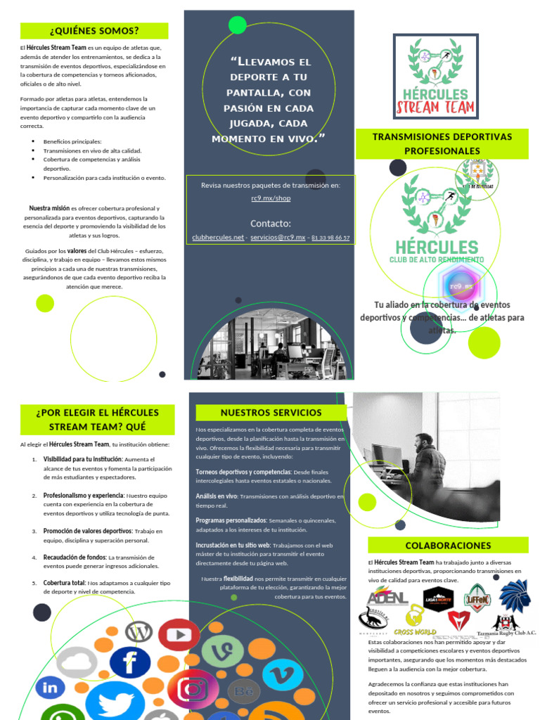 Tríptico Hércules Stream Team | PDF