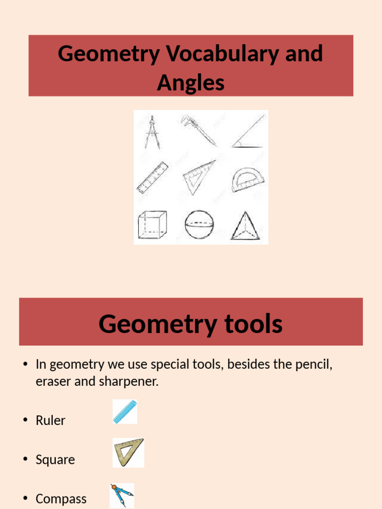 Geometry Vocabulary & Angles | PDF