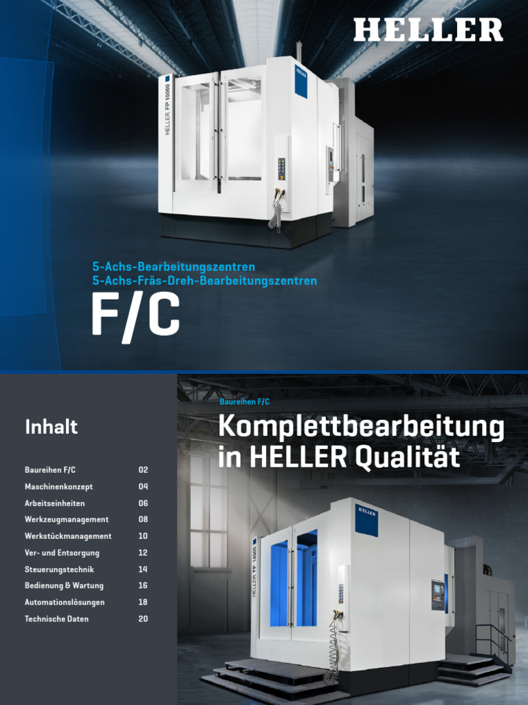 HELLER 5 Achs Bearbeitungszentren F C de | PDF