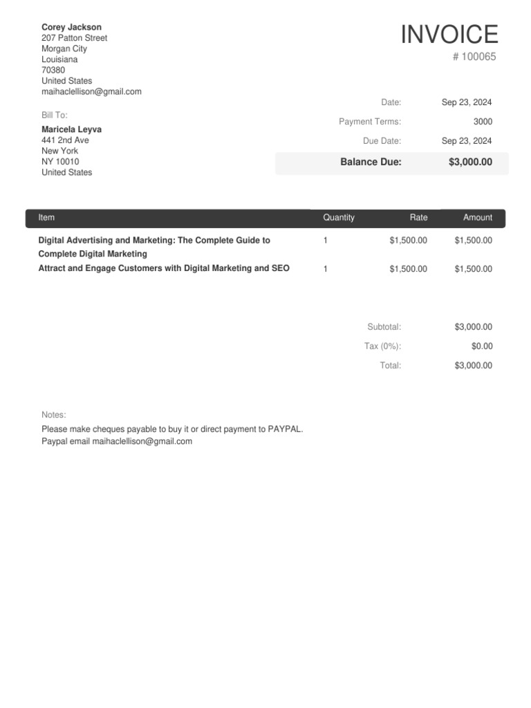 Invoice 100065 | PDF