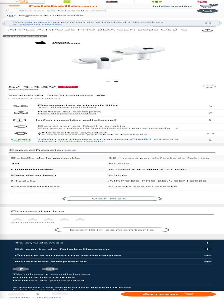 Apple Airpods Pro 2da Gen 2023 Usb-C Apple | PDF