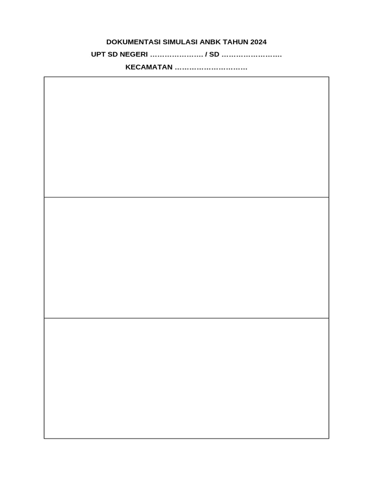 Format Dokumentasi Simulasi Anbk 2024 | PDF