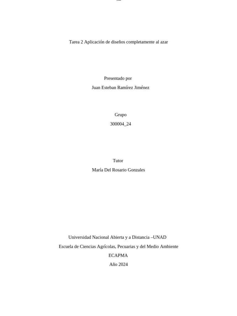 Tarea-2-Aplicacion-De-Disenos-Completamente-Al-Azar Juan Ramirez | PDF