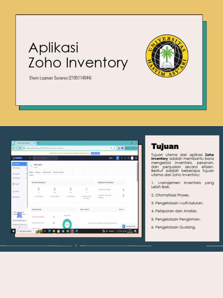 Tugas Aplikasi Bisnis Zoho Inventory | PDF