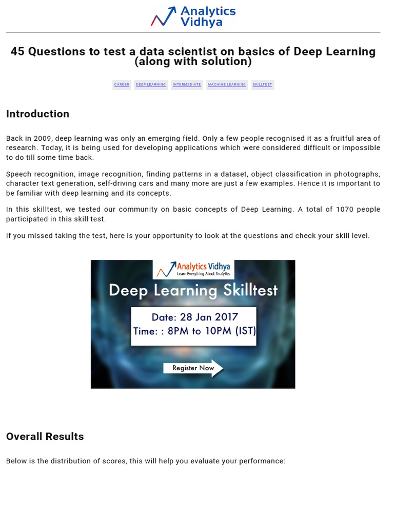 Must Know Questions Deep Learning | PDF | Artificial Neural Network ...