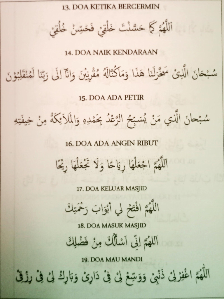 Doa Ber Cermin | PDF