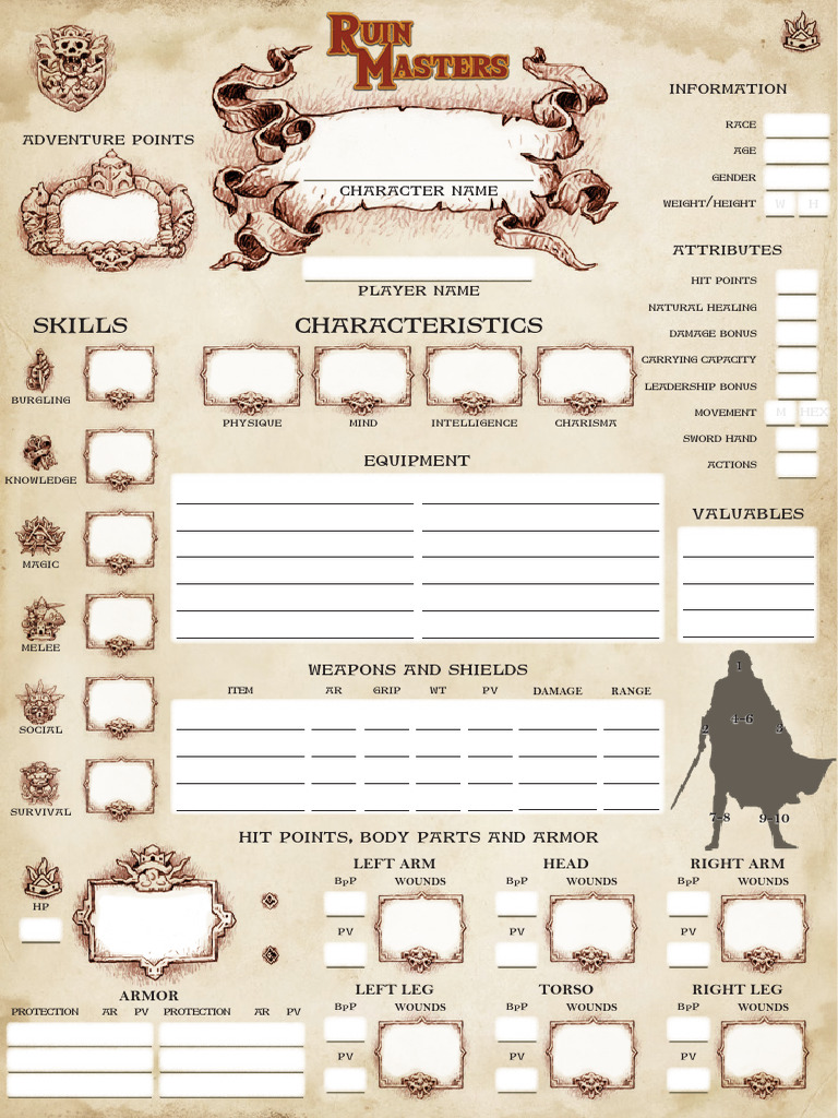 RPG Character Sheet Guide | PDF | Role Playing Games | Role Playing ...