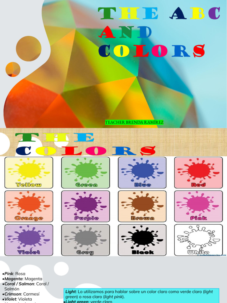 Abc and Colors Class Bas1 | PDF