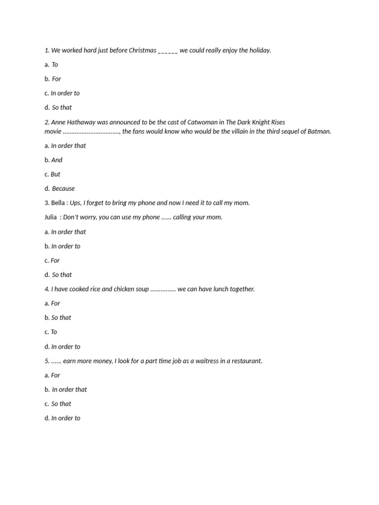 Conjunction of Purpose | PDF