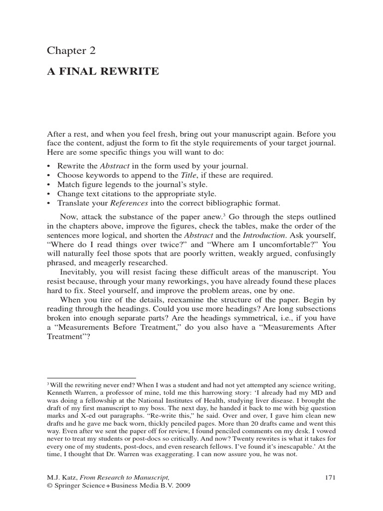 A Final Rewrite | PDF