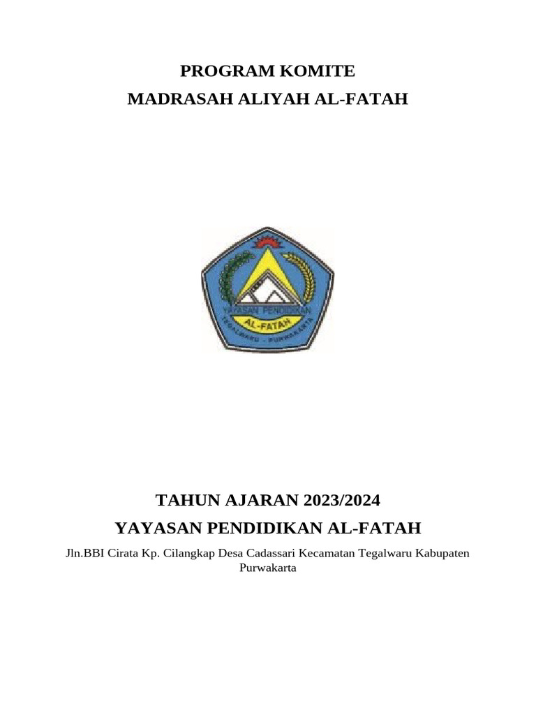 Sampul Program Komite Ma 2324 | PDF