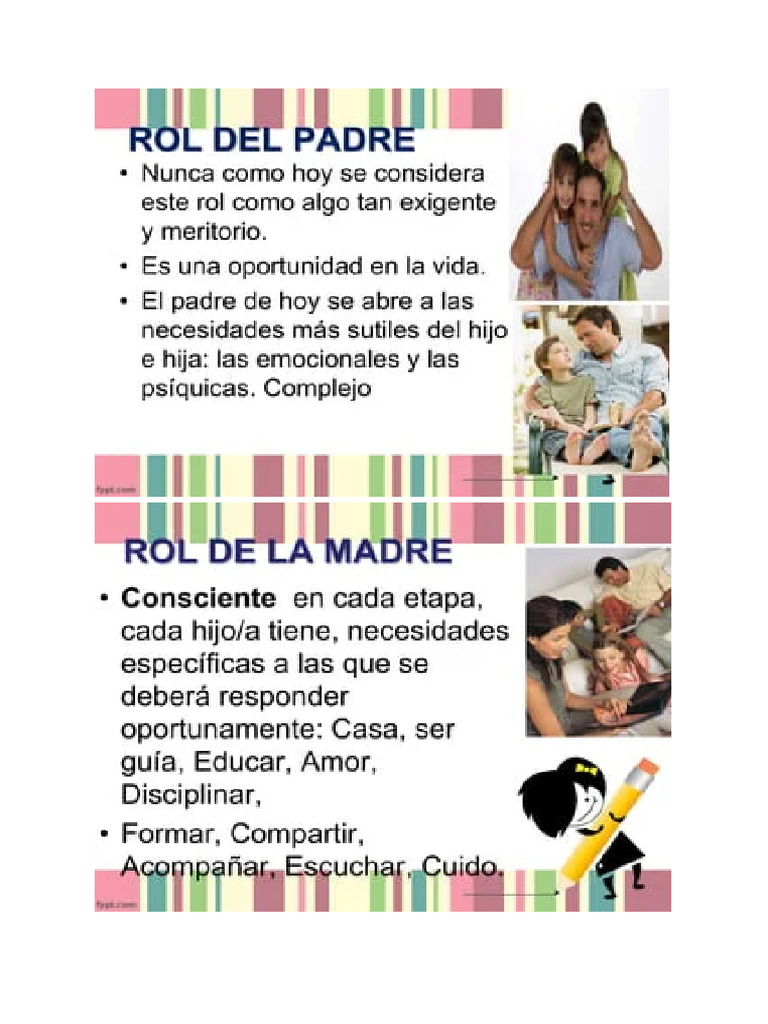El Rol Del Padre y de La Madre en La Crianza de Los Hijos Es ...