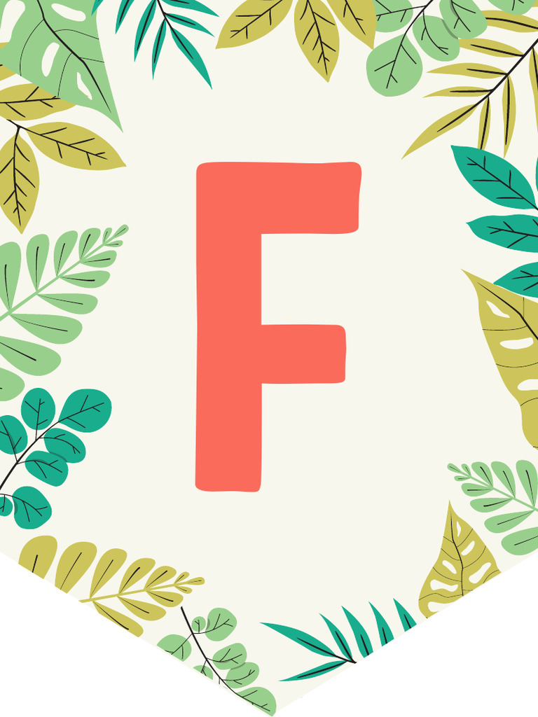 Colorido Hojas Letras Banderín para El Aula | PDF