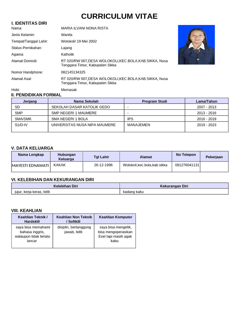Print CV RISTA | PDF