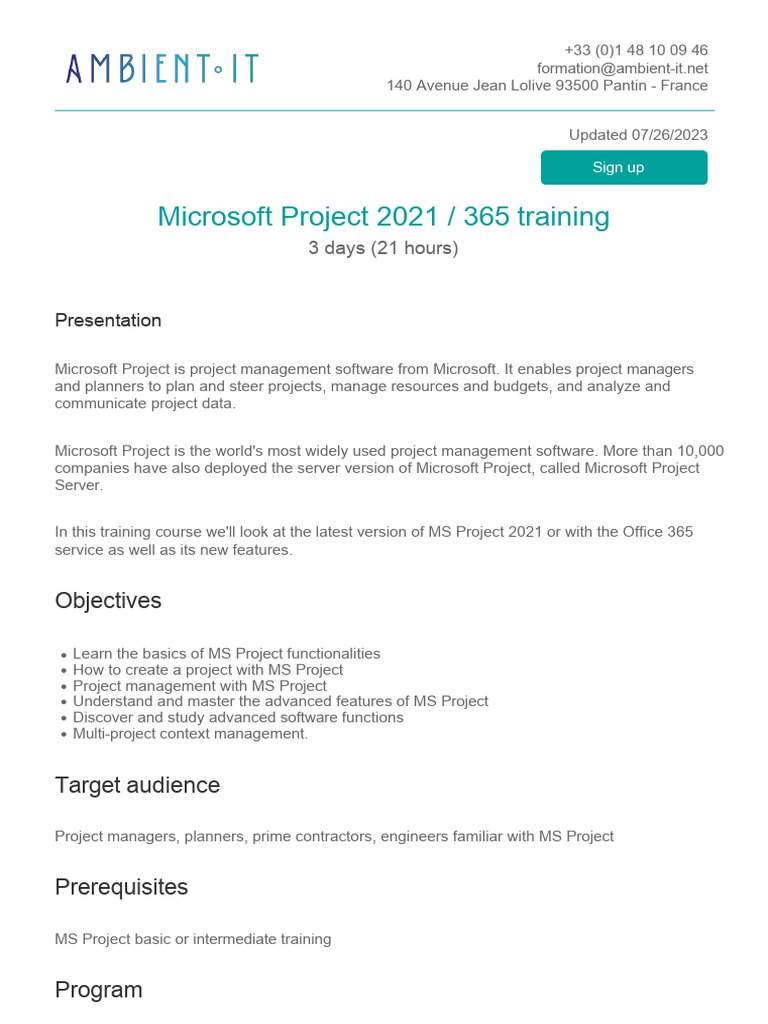 Appendix-1-Training-sheet-ms-project | PDF