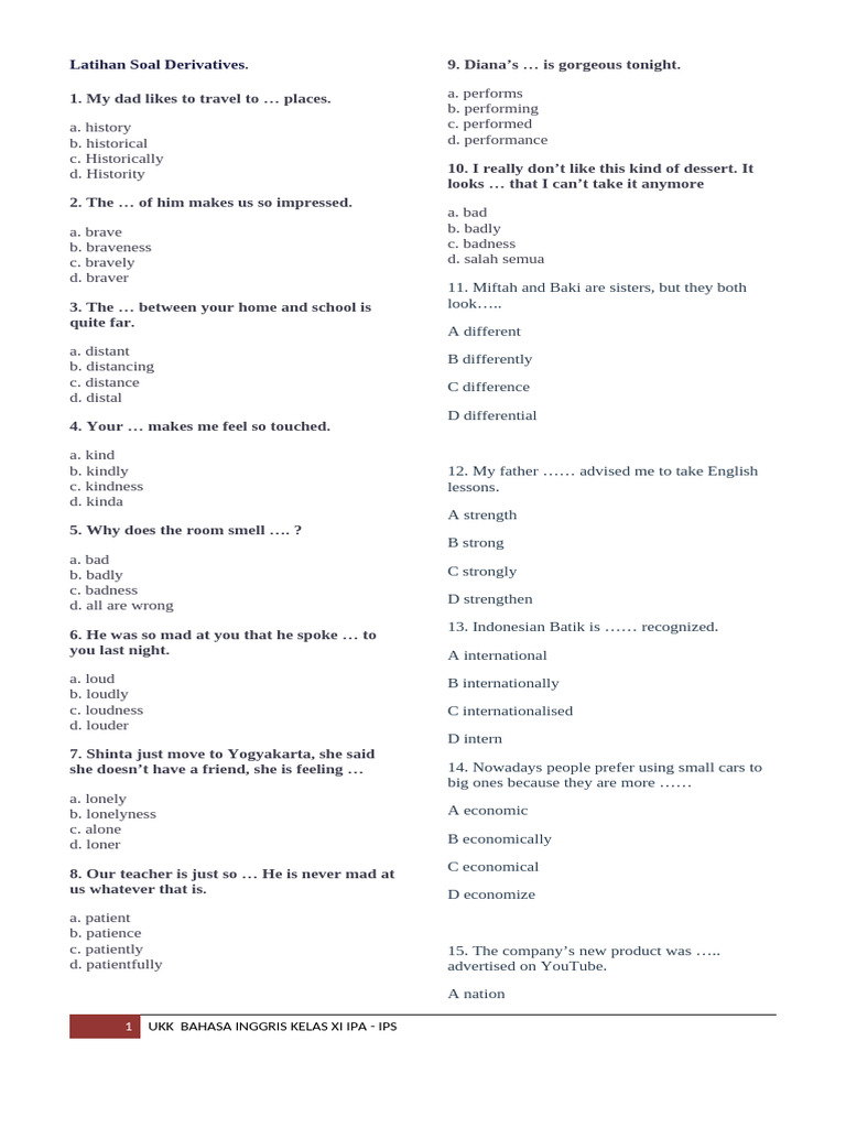 Test For Derrivative | PDF