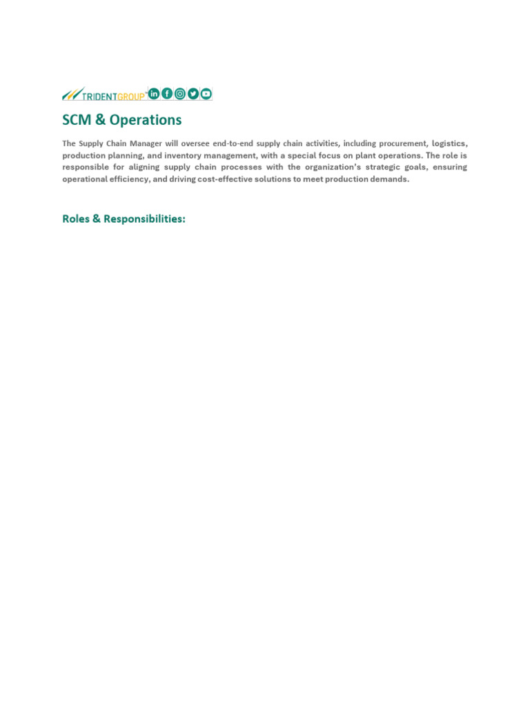SCM Management | PDF