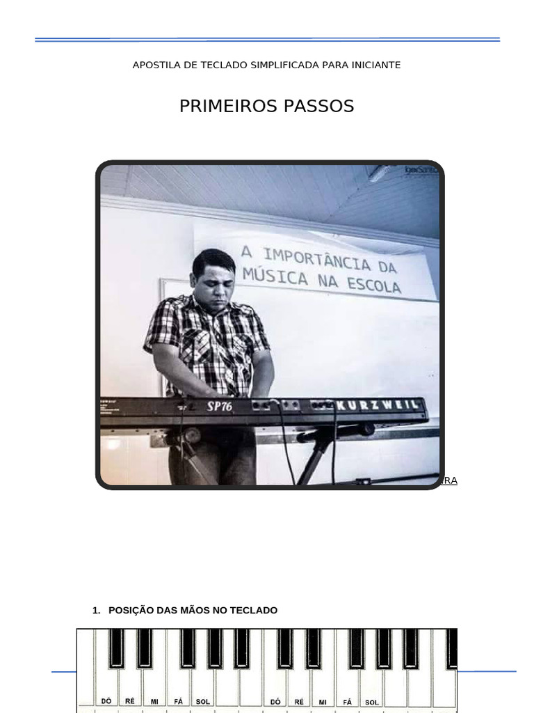 Apostila de Teclado Simplificada para Iniciante | PDF