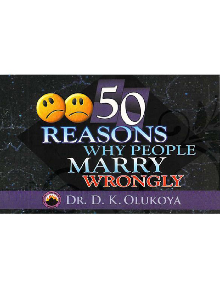 50 Reasons Why People Marry Wrongly | PDF