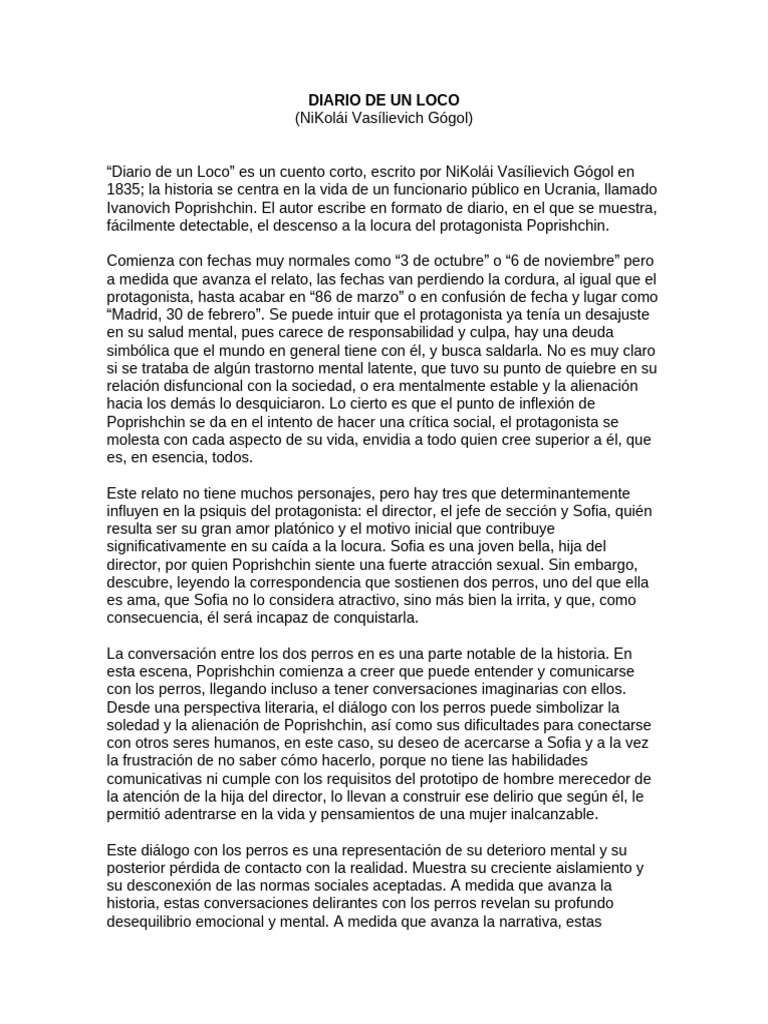 Diario de Un Loco 1 | PDF