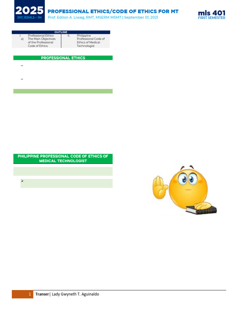 WEEK 3 Transes Code of Ethics | PDF