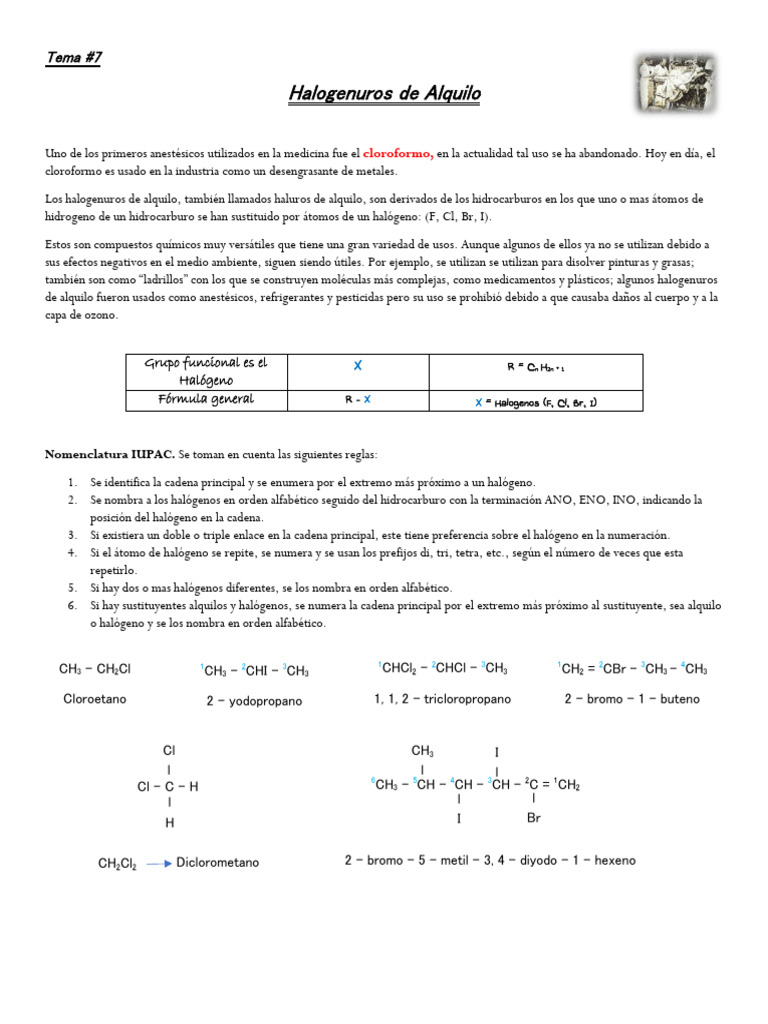Halogenuros de Alquilo | PDF