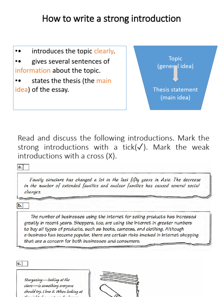 How To Write A Strong Introduction | PDF