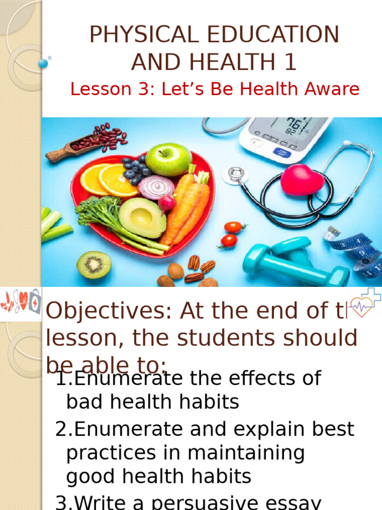 Physical Education and Health 1 Lets Be Health Aware | PDF