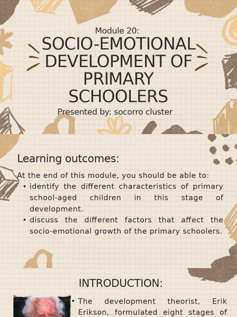 Module 20 Socio Emotional Development of Primary Schoolers | PDF