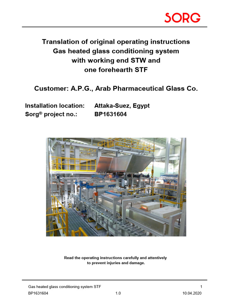 BP1631604 Gas Heated Glass Conditioning System STF en | PDF