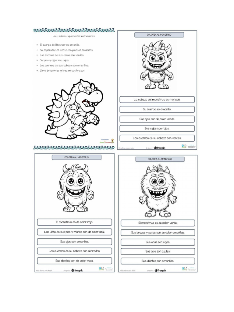 Actividad de Los Monstruos | PDF