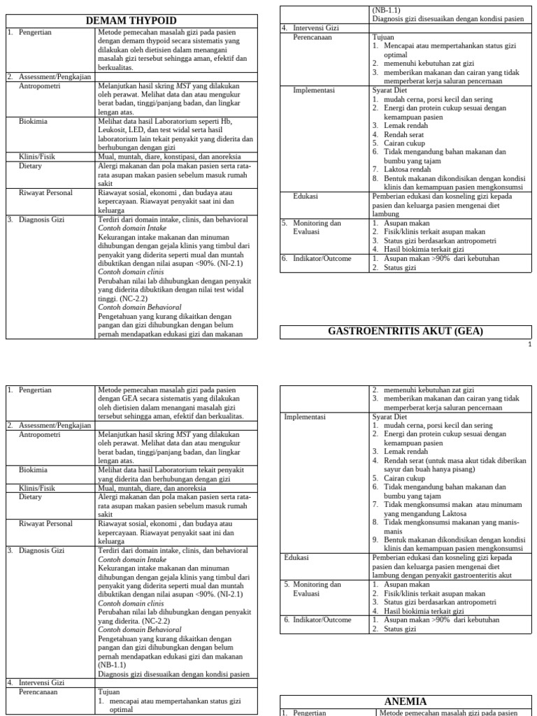 PAG (Panduan Asuhan Gizi) | PDF