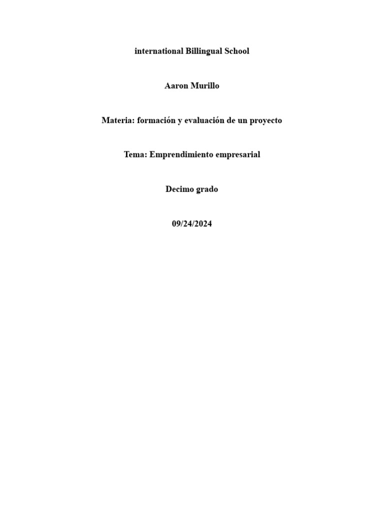 Modulo de Formacion y Evaluacion de Proyectos Aaron Murillo | PDF