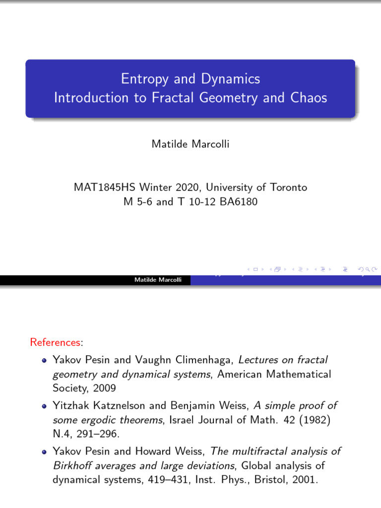 Fractal Geometry and Chaos | PDF | Dynamical System | Applied Mathematics