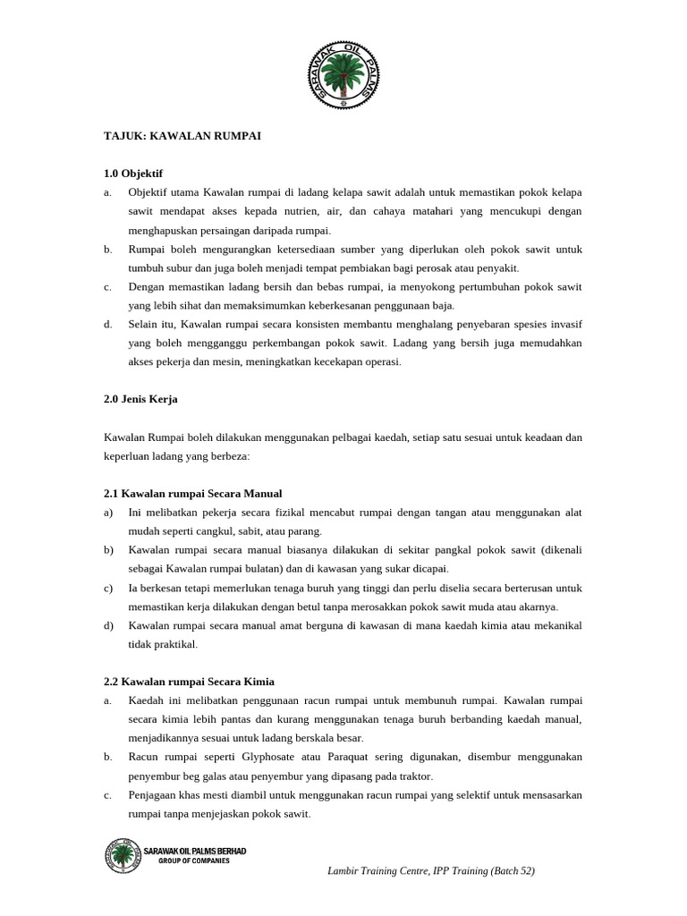 Kawalan Rumpai BM | PDF