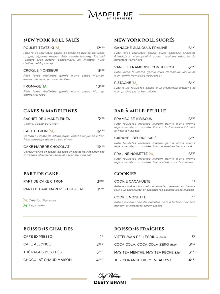 Menu_Madeleine_by_Ferrieres_apr23 | PDF