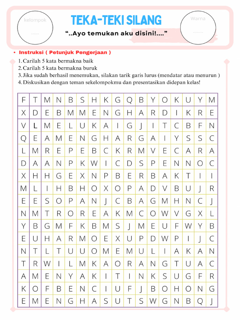 Illustrative Classroom Objects Word Search English Puzzle Pdf