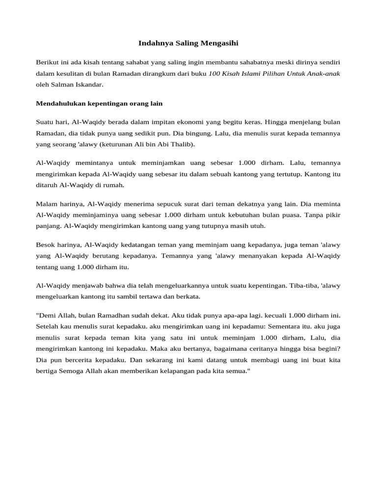 Indahnya Saling Mengasihi | PDF