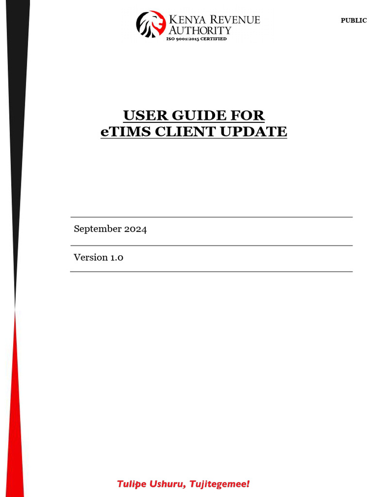 ETIMS Client Update Step by Step Guide September 2024 | PDF
