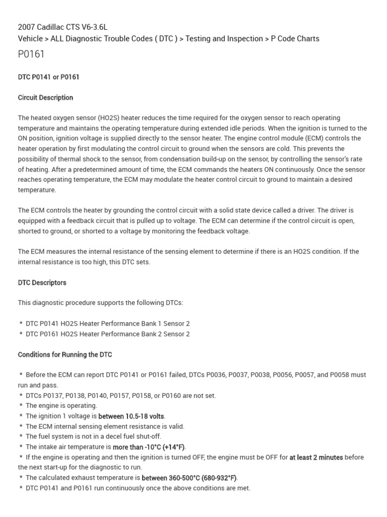 P0161 (ALL Diagnostic Trouble Codes (DTC) ) - ALLDATA Repair | PDF