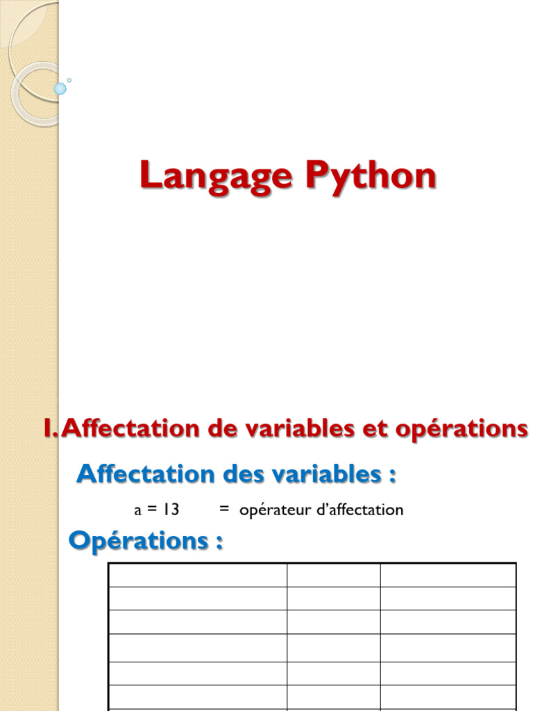 Langage Python | PDF