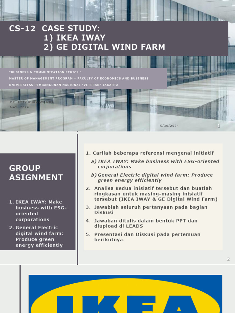 CS-12 Case Study Ikea Iway Ge Digital Wind Farm | PDF
