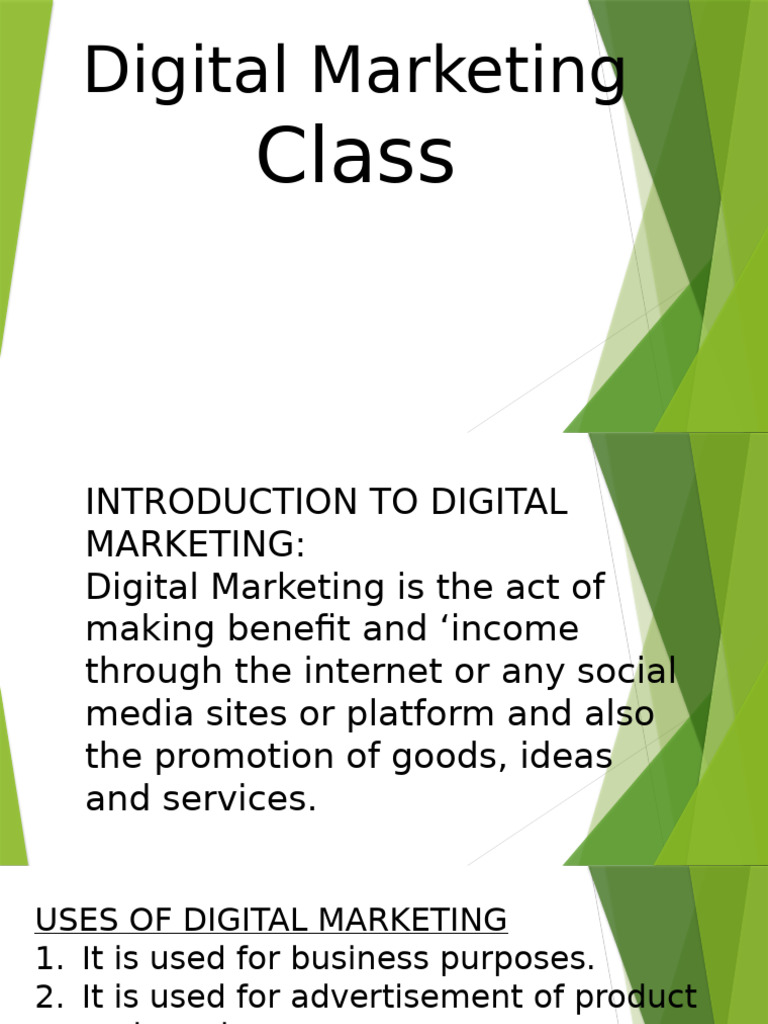 Digital Marketing Class | PDF